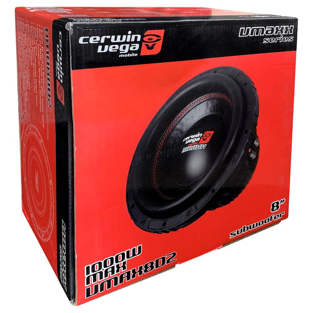Subwoofer de 8 Pulgadas Cerwin Vega VMAX8D2 + Toallitas – Audioonline